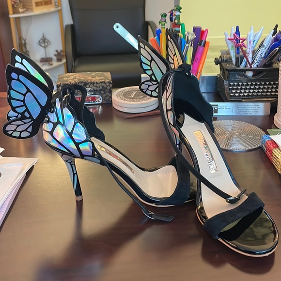 Sophia Webster | Shoes | Sophia Webster Holographic Butterfly Heels ...